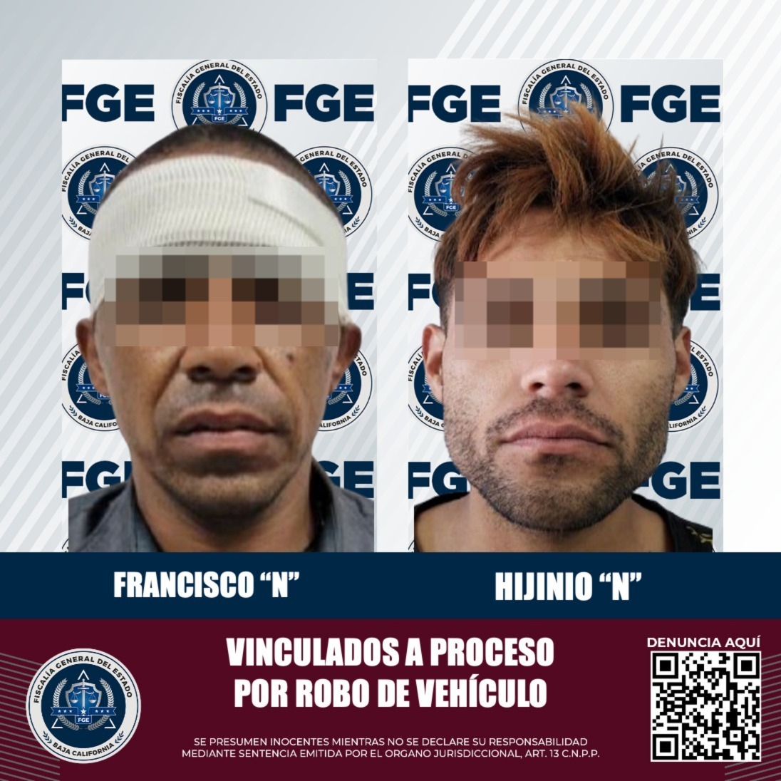 Dos hombres vinculados a proceso por el delito de robo equiparado de vehículo